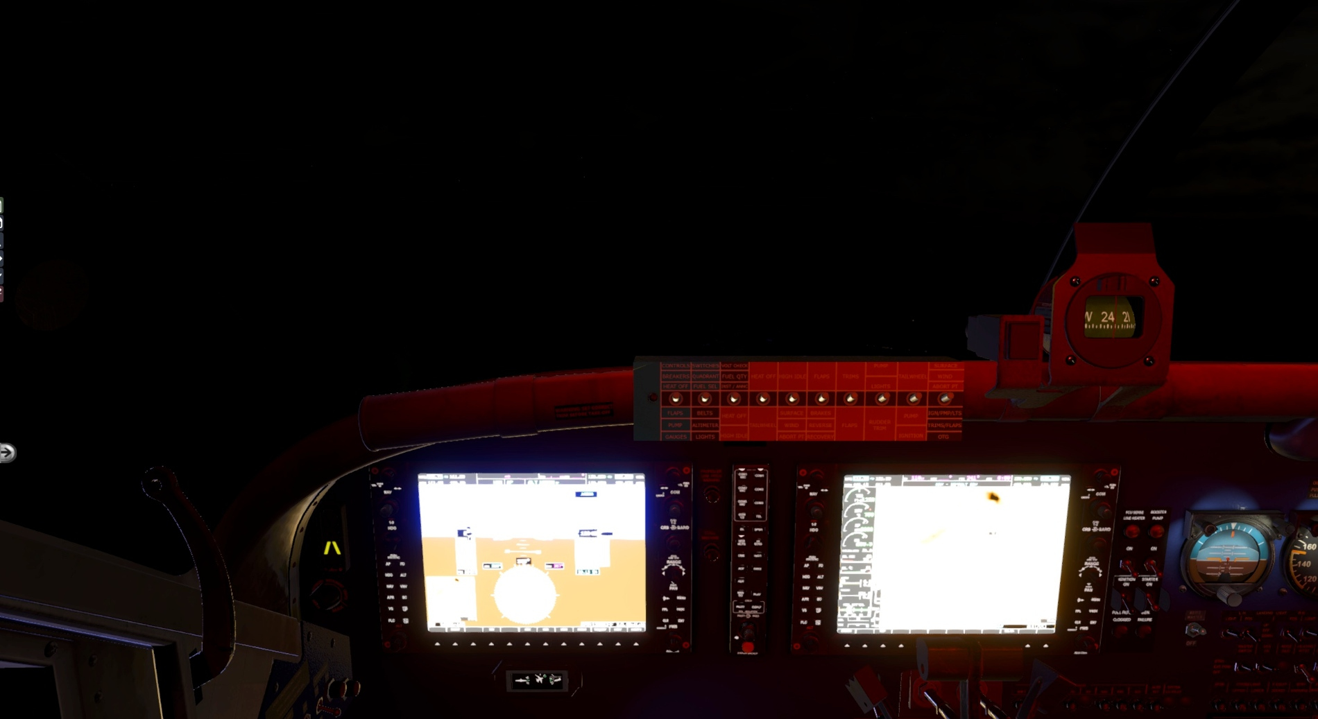 G1000 glare at night, can't seem to dim them - Thranda Pilatus PC-6 ...