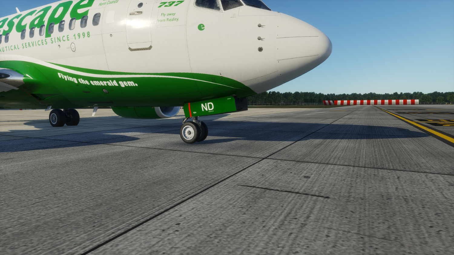 Escape Airlines International, Boeing 737-600, Emerald livery (Green ...