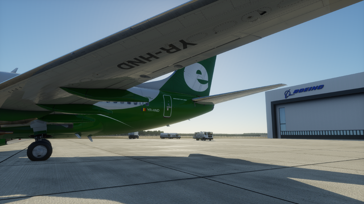 Escape Airlines International, Boeing 737-600, Emerald livery (Green ...