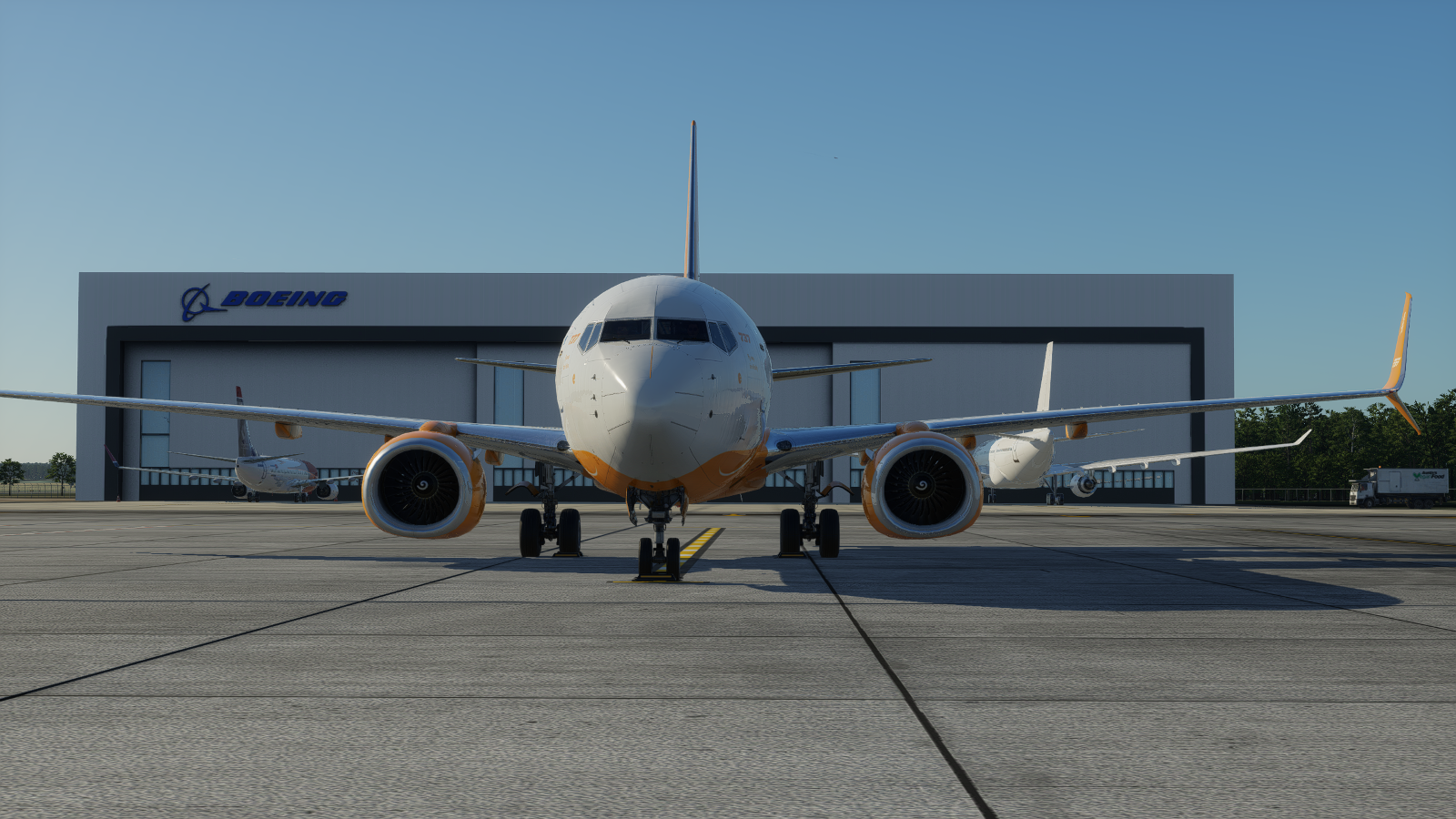 Escape Airlines International, Boeing 737-700, Saffron (Yellow) SE-BZO ...