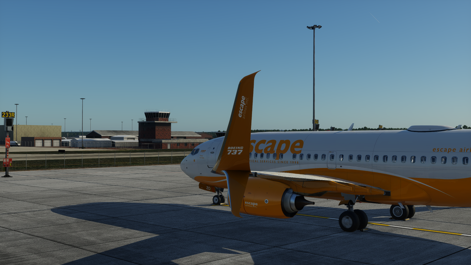 Escape Airlines International, Boeing 737-700, Saffron (Yellow) SE-BZO ...