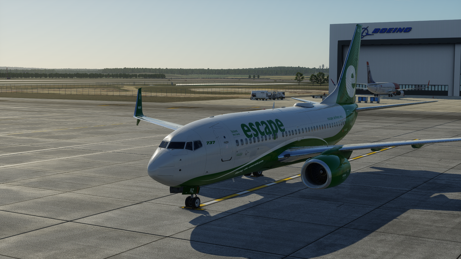 Escape Airlines International, Boeing 737-700, Emerald livery (Green ...