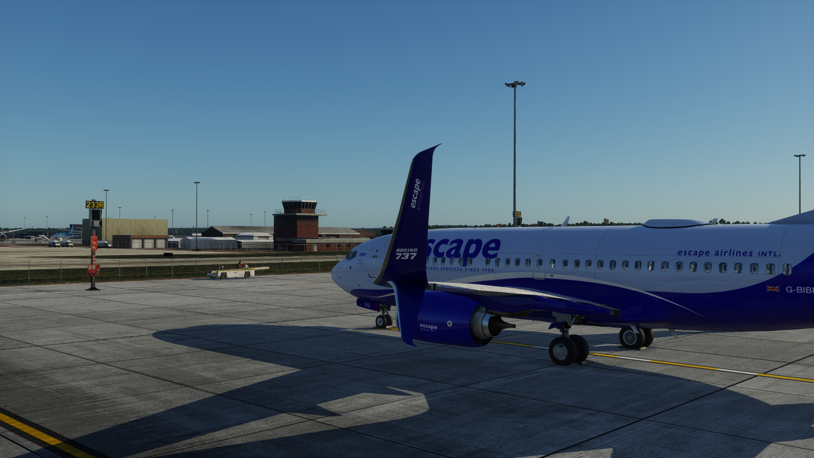 Escape Airlines International, Boeing 737-700, Sapphire livery (Blue) G ...