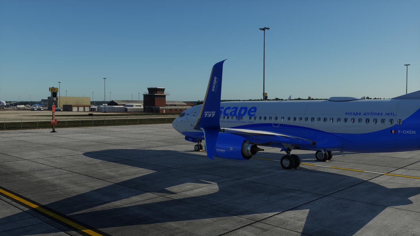 Escape Airlines International, Boeing 737-700, Azure livery (Blue) F ...