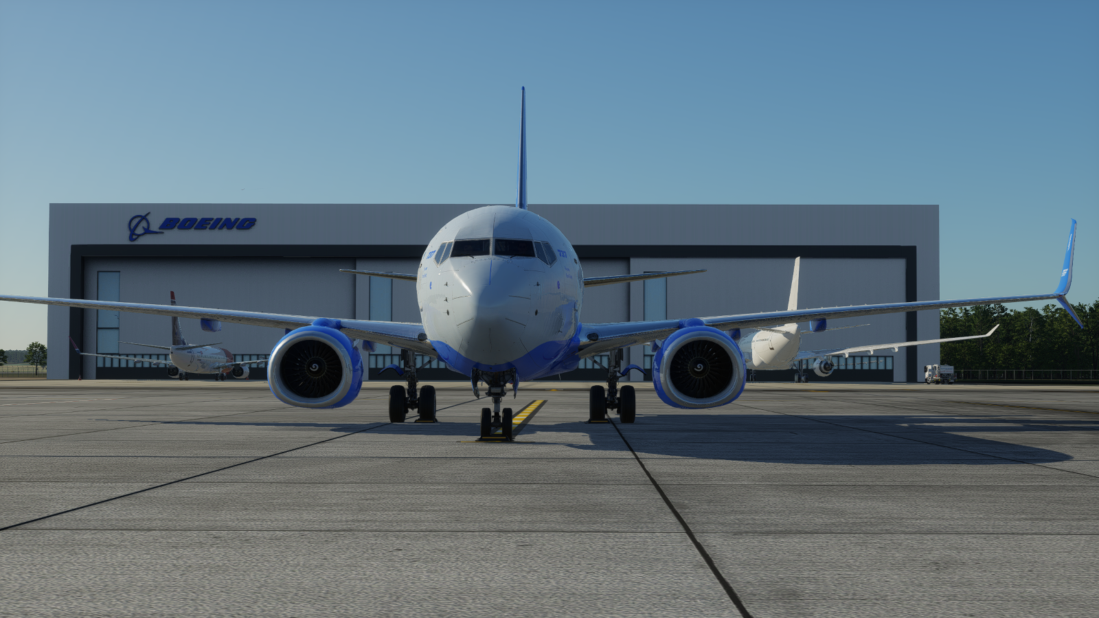 Escape Airlines International, Boeing 737-700, Azure livery (Blue) F ...