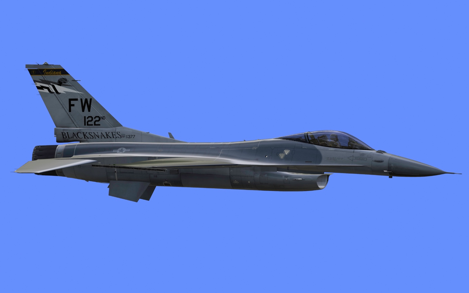 DeltaWing Simulations F-16C Block 52+ USAF 122nd FW - BlackSnakes - F ...