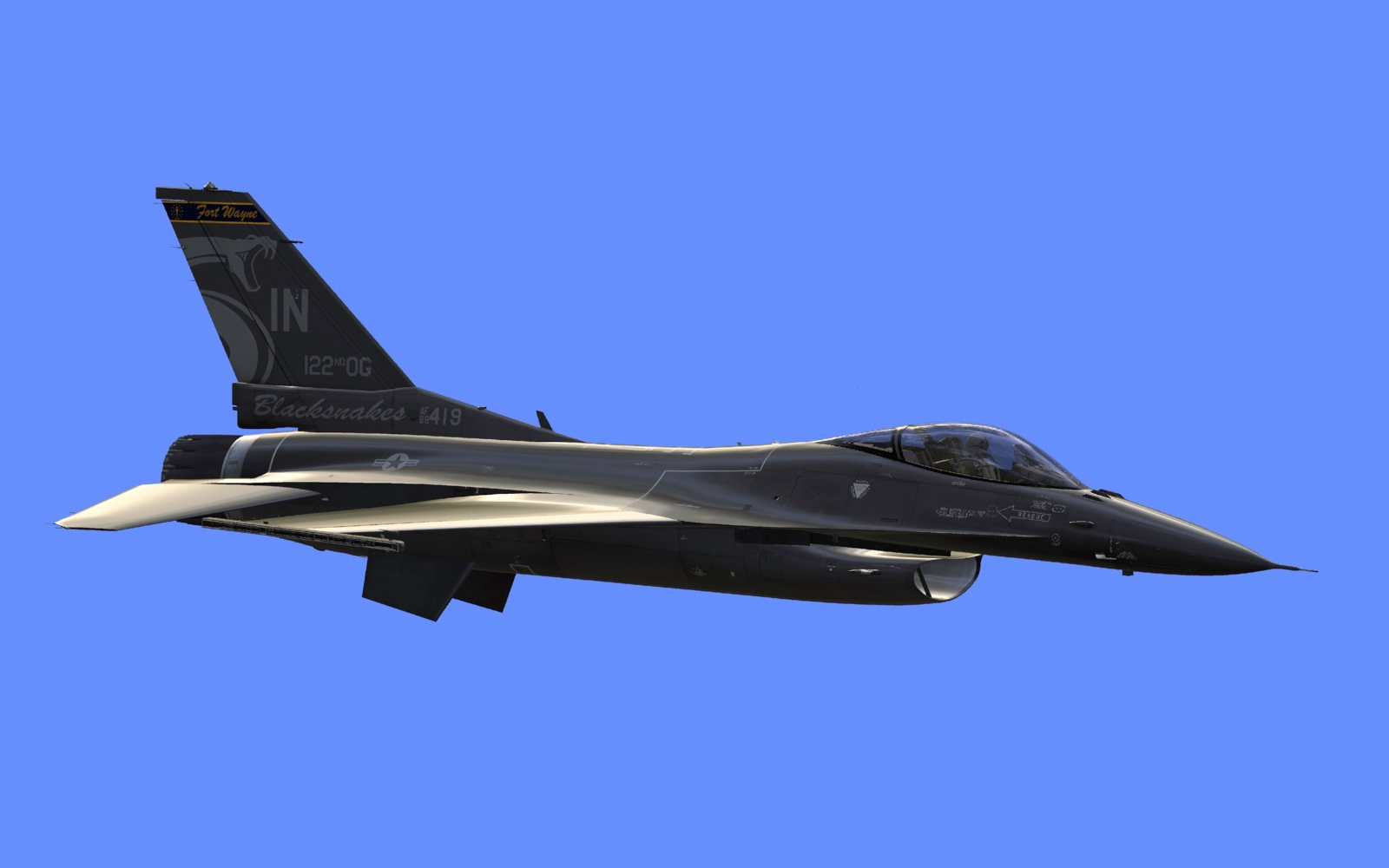 DeltaWing Simulations F-16C Block 52+ USAF 122nd FW - BlackSnakes - F ...