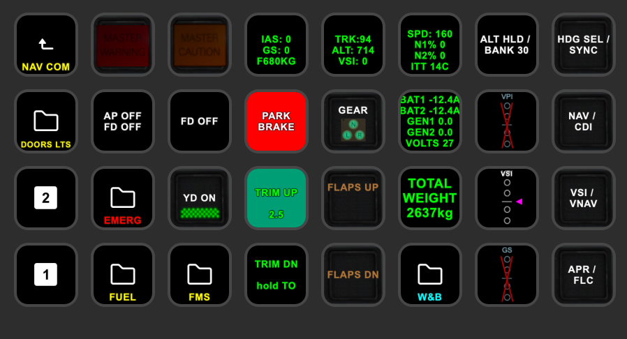 Cirrus SF50 - SD XL Plus - G1000 - X-KeyPad Configurations - X-Plane ...