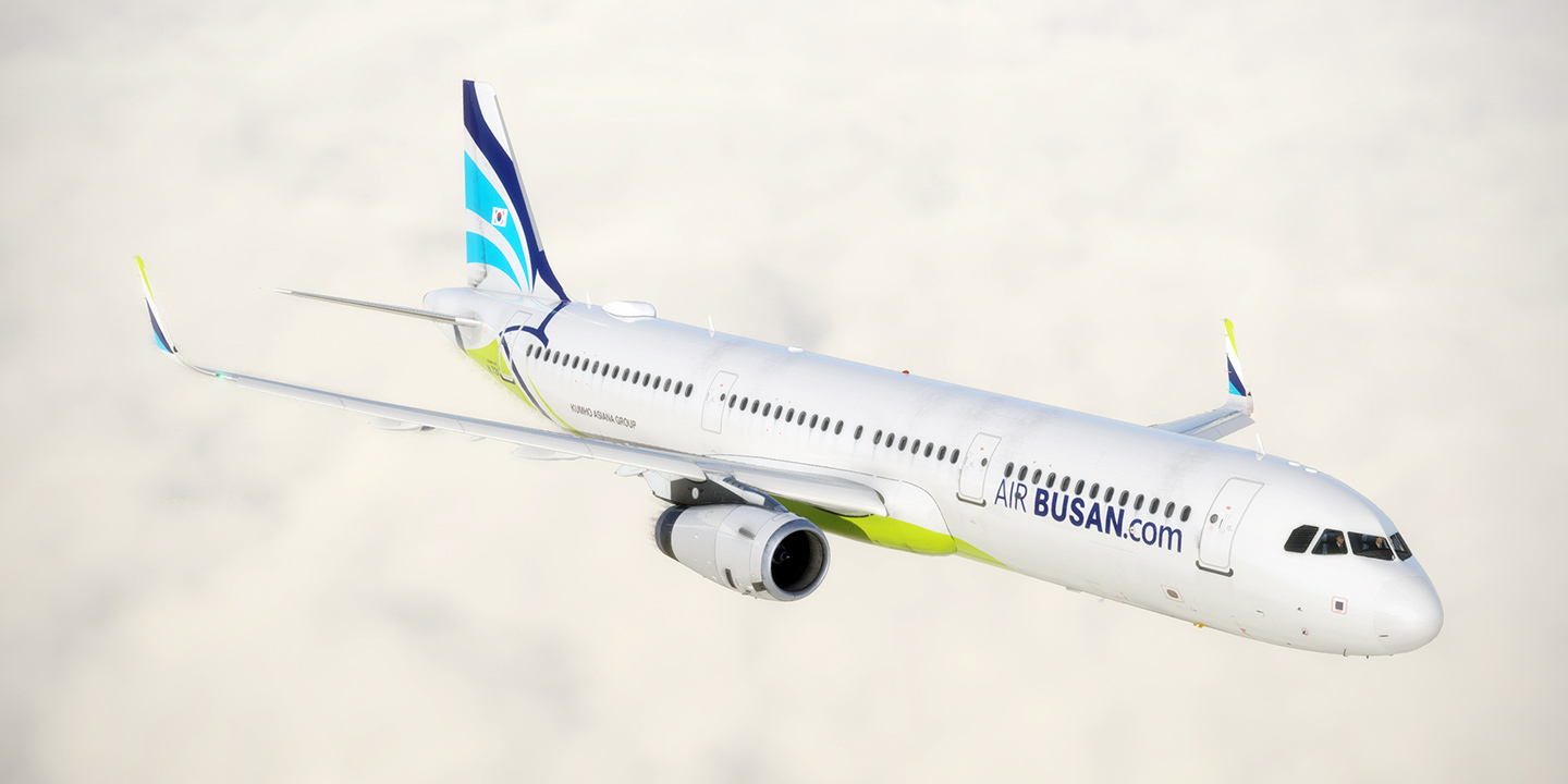 Toliss A321-200 Air Busan twin-pack (fences and sharklets) - Toliss ...