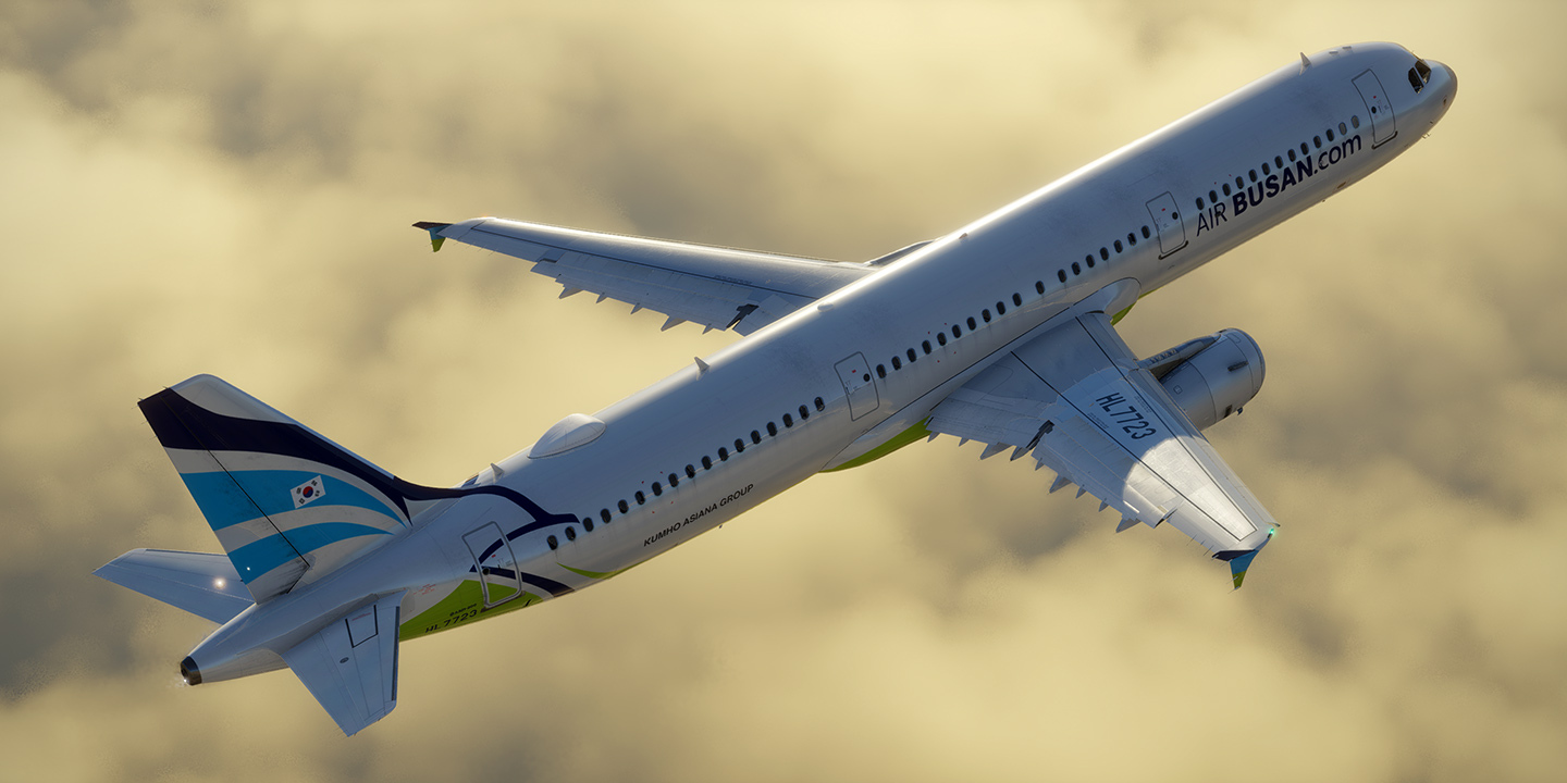 Toliss A321-200 Air Busan twin-pack (fences and sharklets) - Toliss ...