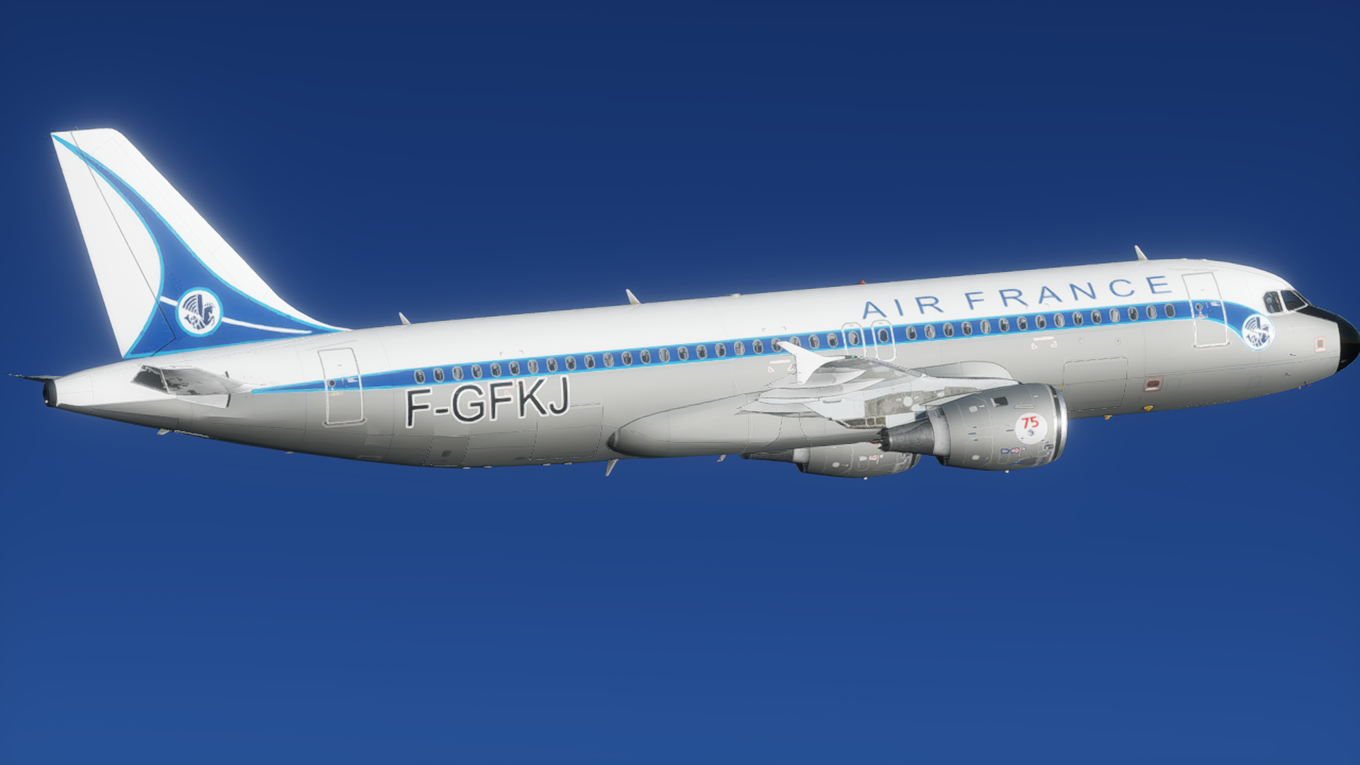 Air France 75th Anniversary Retro Livery ToLiss A320 - Toliss A320 - X ...
