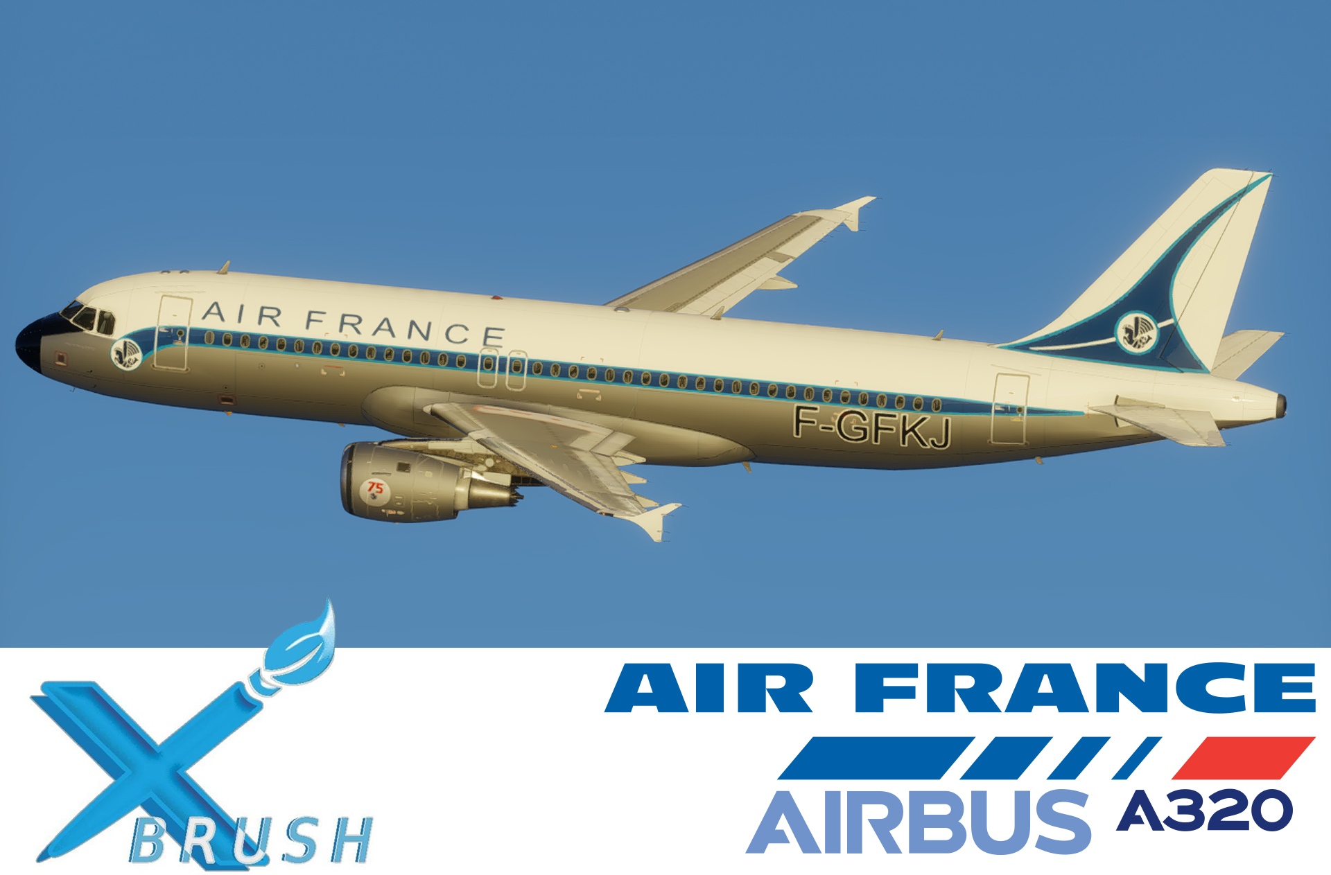 Air France 75th Anniversary Retro Livery ToLiss A320 - Toliss A320 - X ...