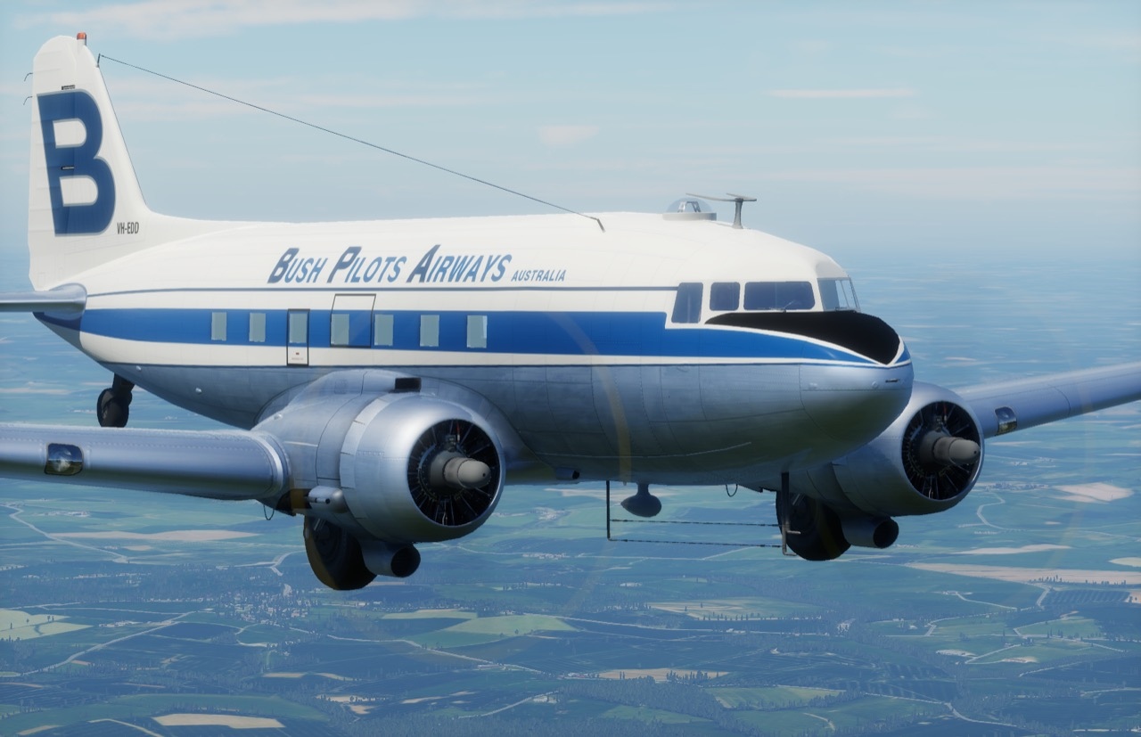 VH-EDD Bush Pilots Airways livery for the Aeroworx C-47 Dakota (XP12 ...