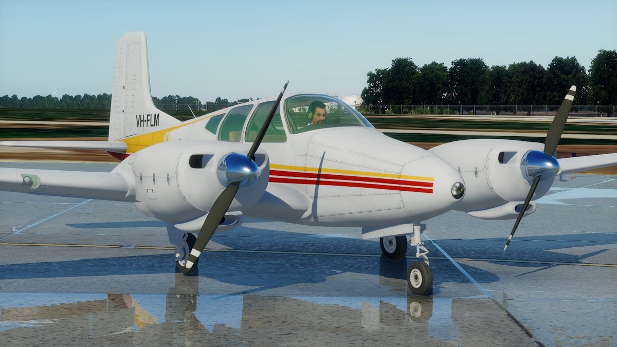 Livery VH-FLM for Beech B95A Travel Air, XP12, by Maudic - General ...