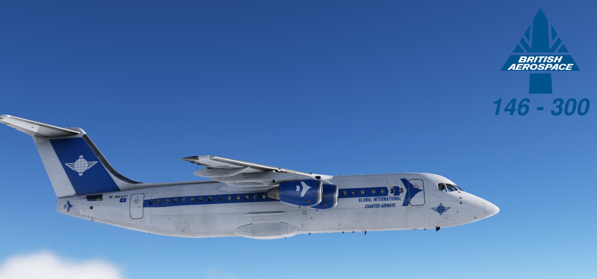 JustFlight BAe 146-300 - Global International Charter Airways ...