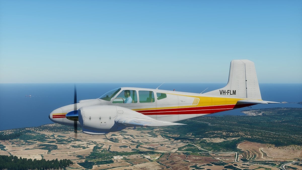Livery VH-FLM for Beech B95A Travel Air, XP12, by Maudic - General ...