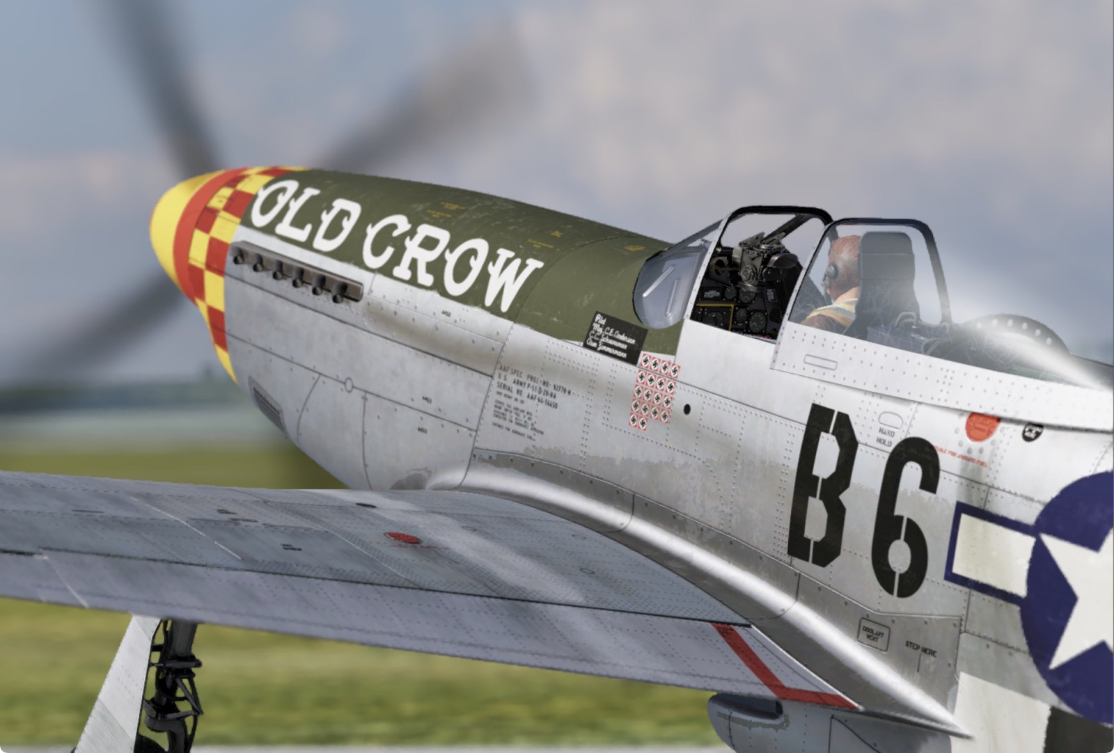 414-450 ‘Old Crow” Bare Metal Livery for Skunkworks P-51D - Skunkcraft ...