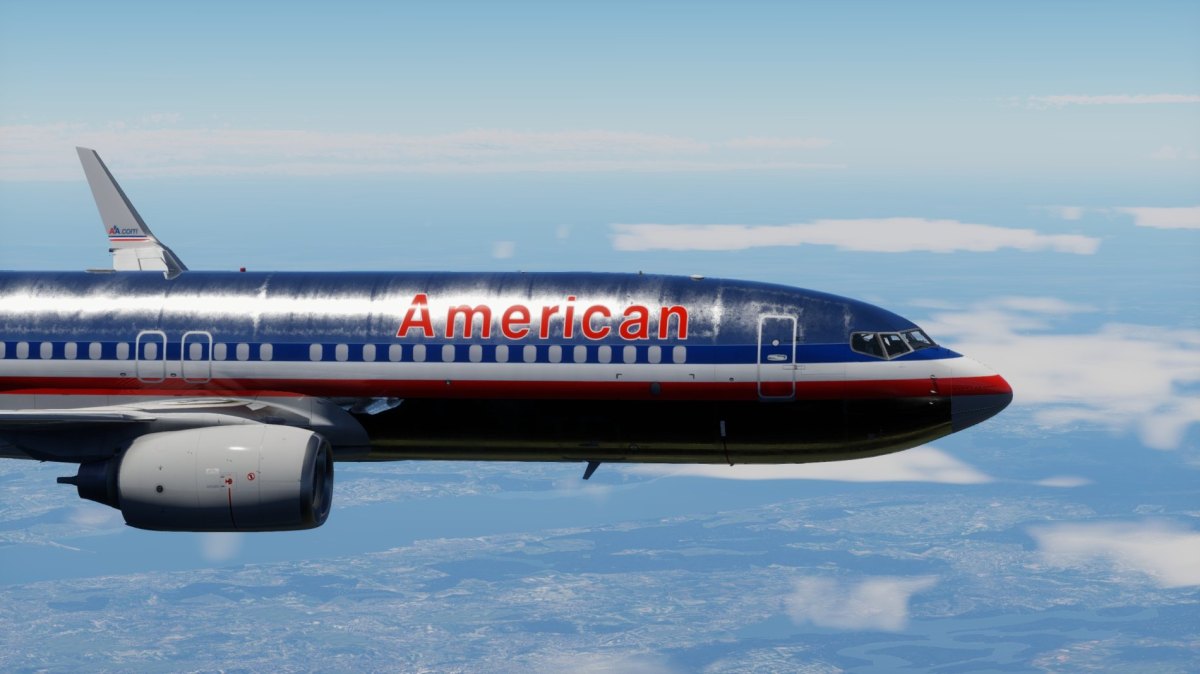 American Airlines Old Colors (Bare Metal) Livery for Zibo 737-800X ...