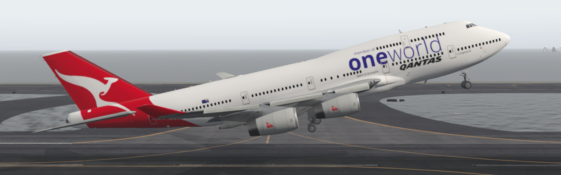 Qantas Liveries (Oneworld/-400ER) for Enhanced MSparks747 - Other ...