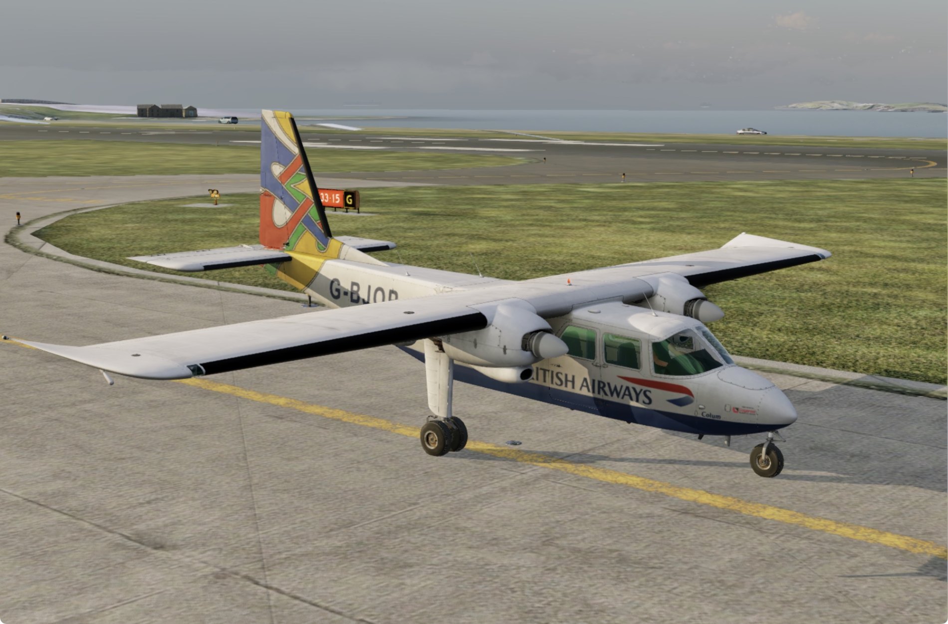 BA/Loganair G-BJOP "Colum" Tail Livery for Thranda Islander (4K). - BN ...