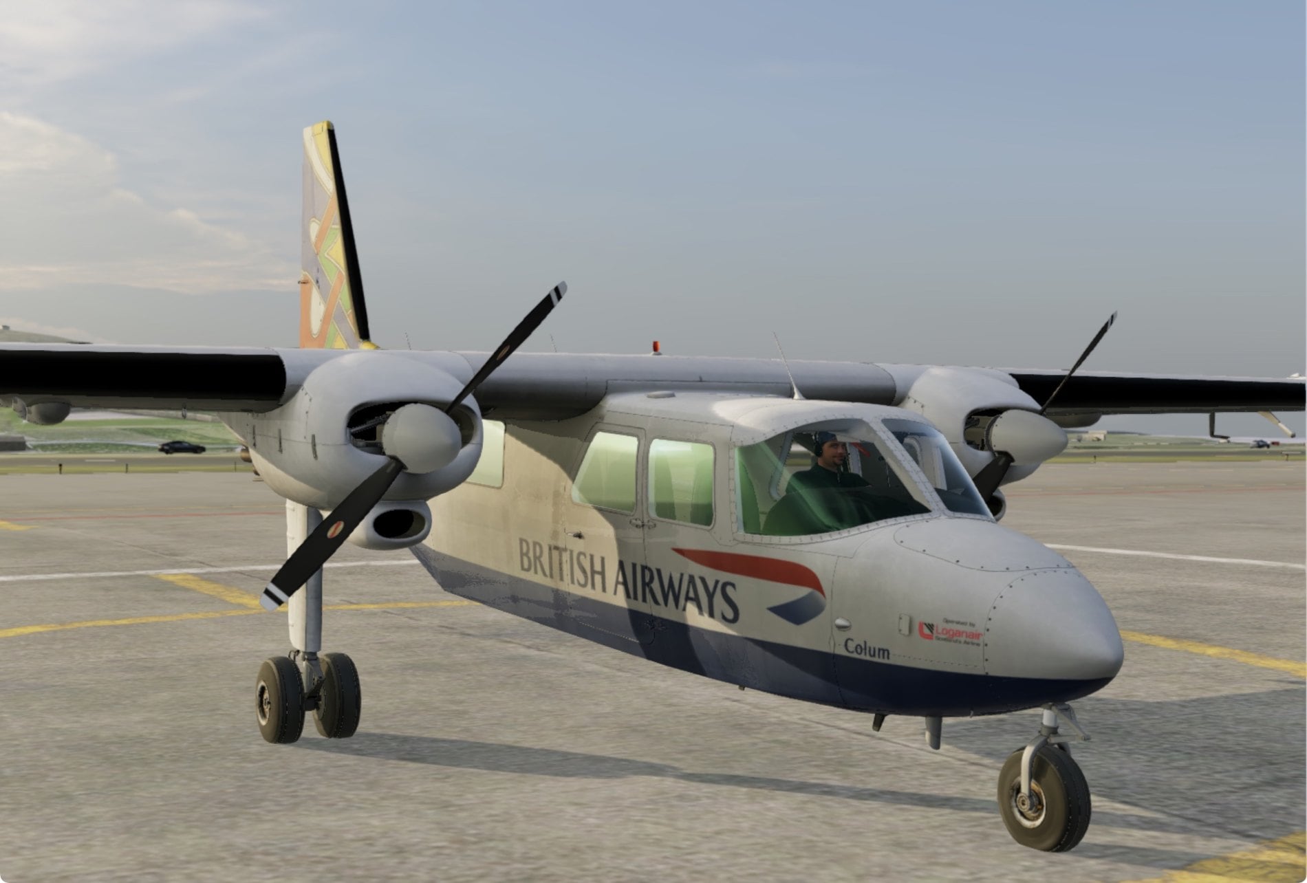 BA/Loganair G-BJOP "Colum" Tail Livery for Thranda Islander (4K). - BN ...