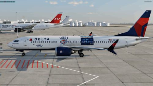 B737 MAX 8 Delta Airlines Oklahoma City Thunder with Cabin Mod - Other ...