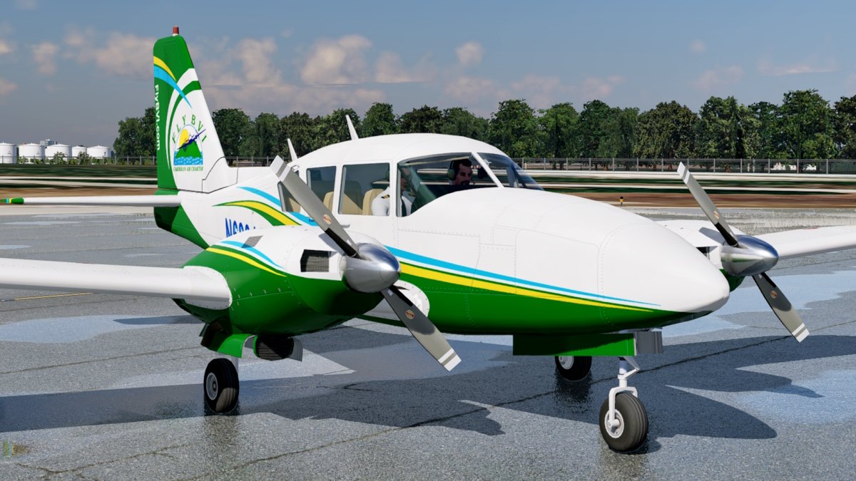 Livery N6884A_Caribbean for Piper Aztec, by X-HANGAR - Other Payware ...