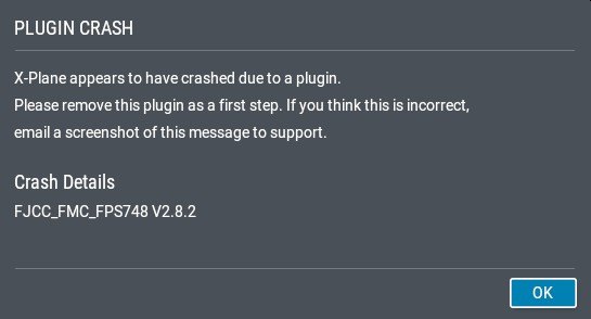Sim crash after FMC input - Boeing 747-8 - X-Plane.Org Forum
