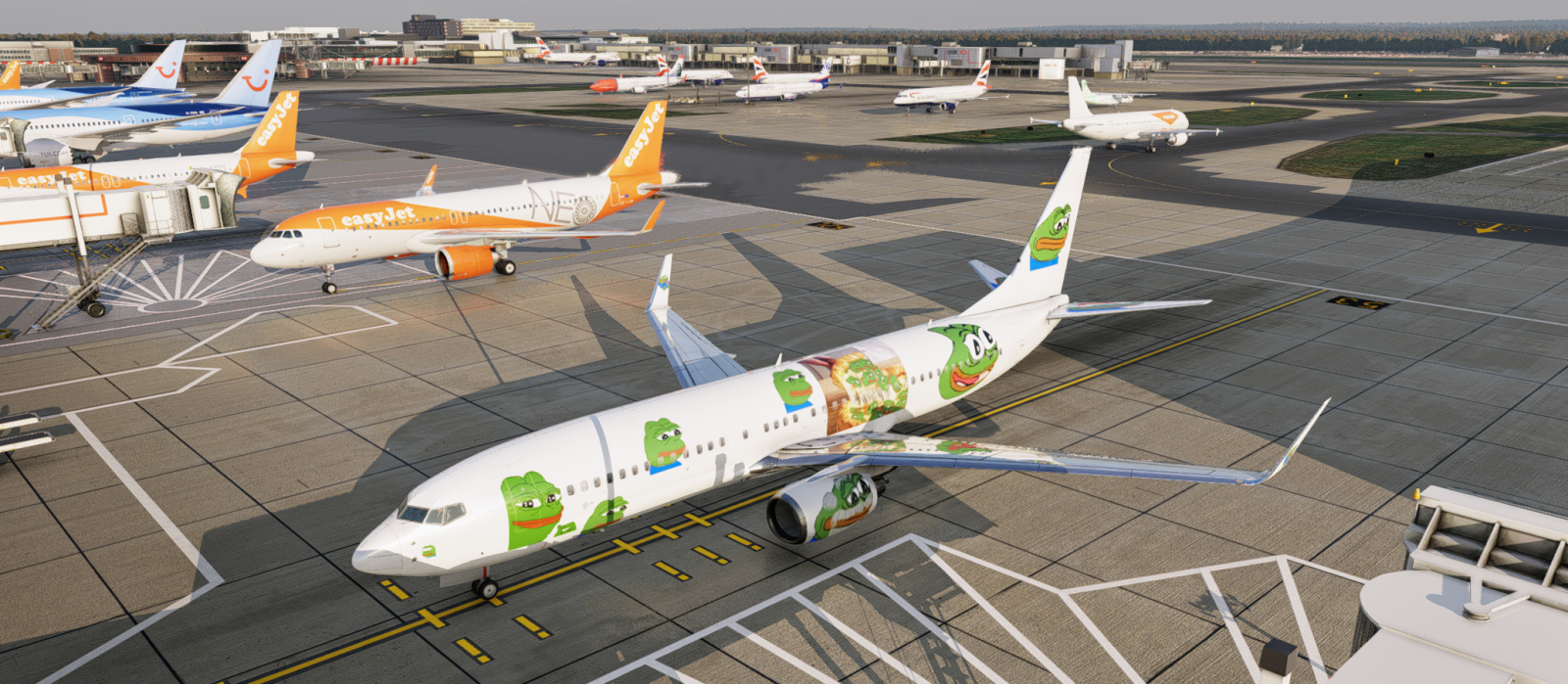 meme livery pepe the frog zibo 737-800 - Zibo 737 - X-Plane.Org Forum