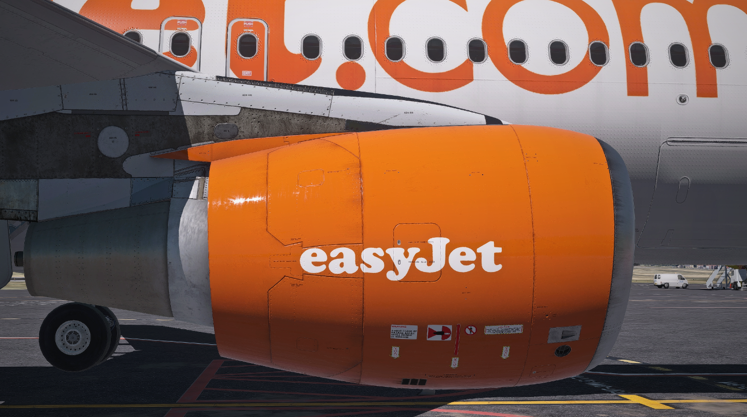 easyJet.com engine livery for the Cardajowol CFM56B addon - FF A320 ...