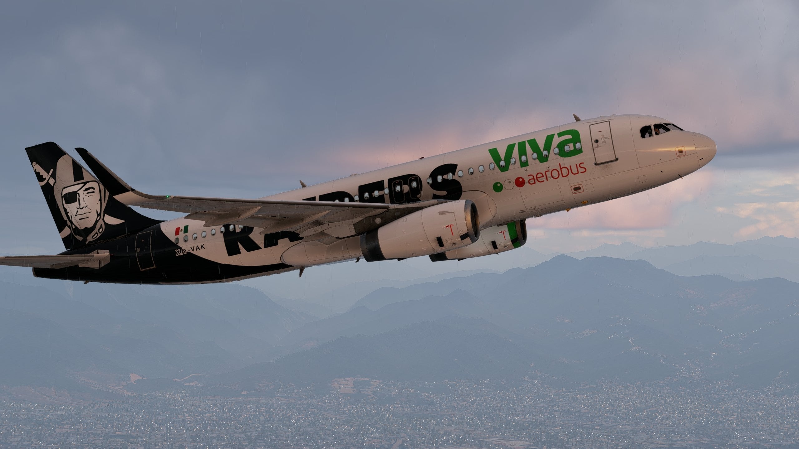 [IAE] Viva Aerobus XA-VAK "RAIDERS" Livery ToLiss A320 CEO (8K + 4K ...