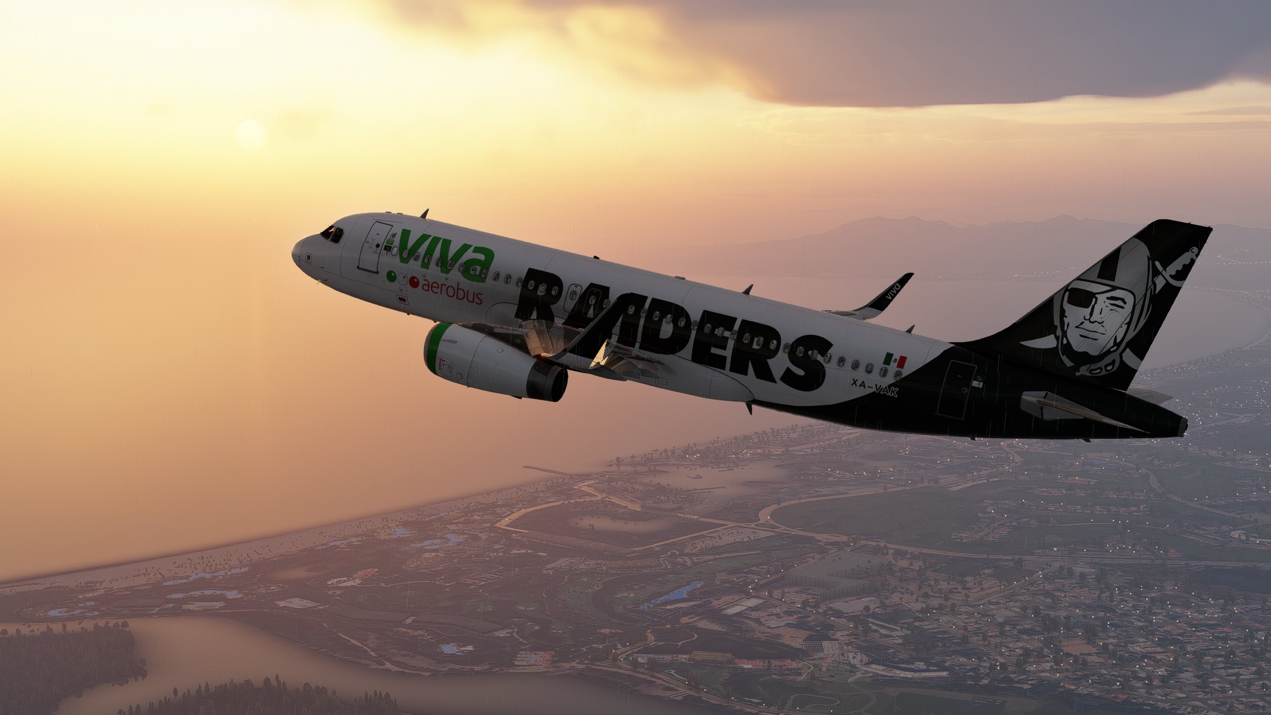 [IAE] Viva Aerobus XA-VAK "RAIDERS" Livery ToLiss A320 CEO (8K + 4K ...