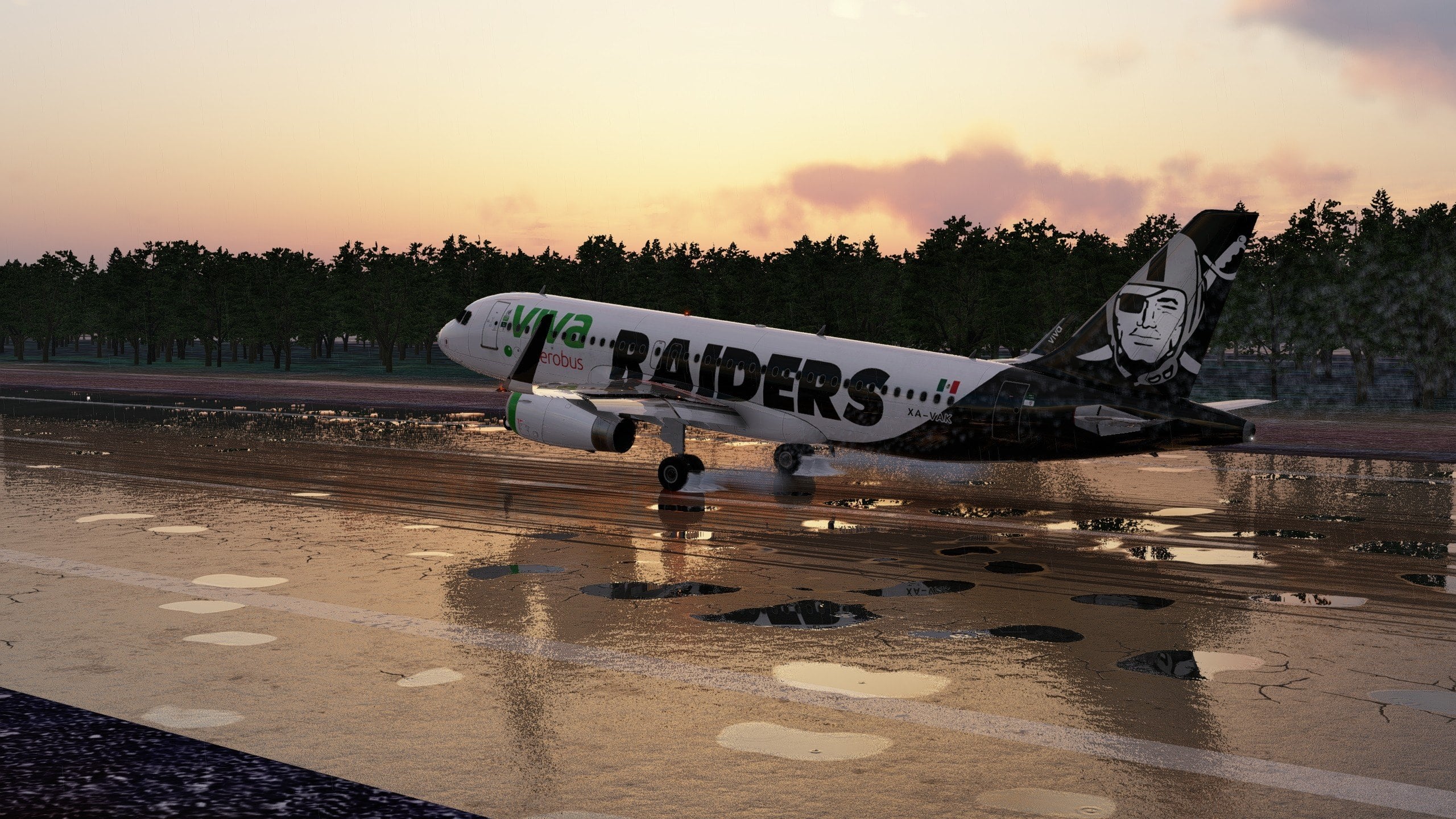 [IAE] Viva Aerobus XA-VAK "RAIDERS" Livery ToLiss A320 CEO (8K + 4K ...