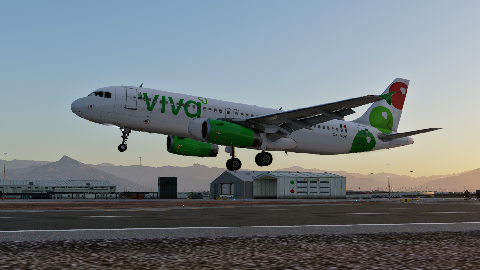 [IAE] Viva Aerobus XA-VDG "New Colors W/ Fence" Livery ToLiss A320 CEO ...