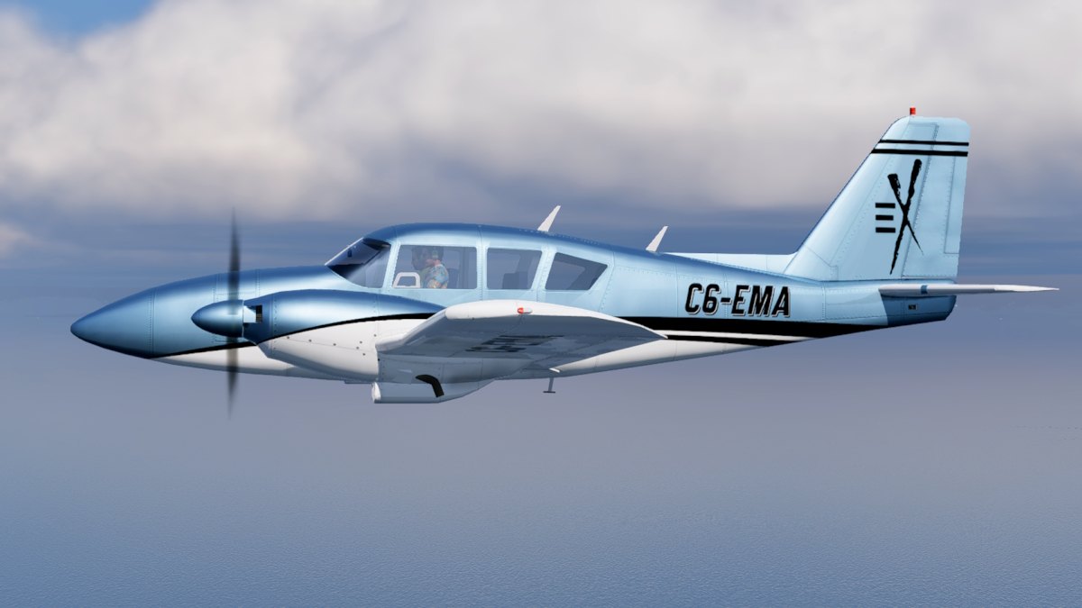 Livery C6-EMA_Bahamas for Piper Aztec, by X-HANGAR - Other Payware ...