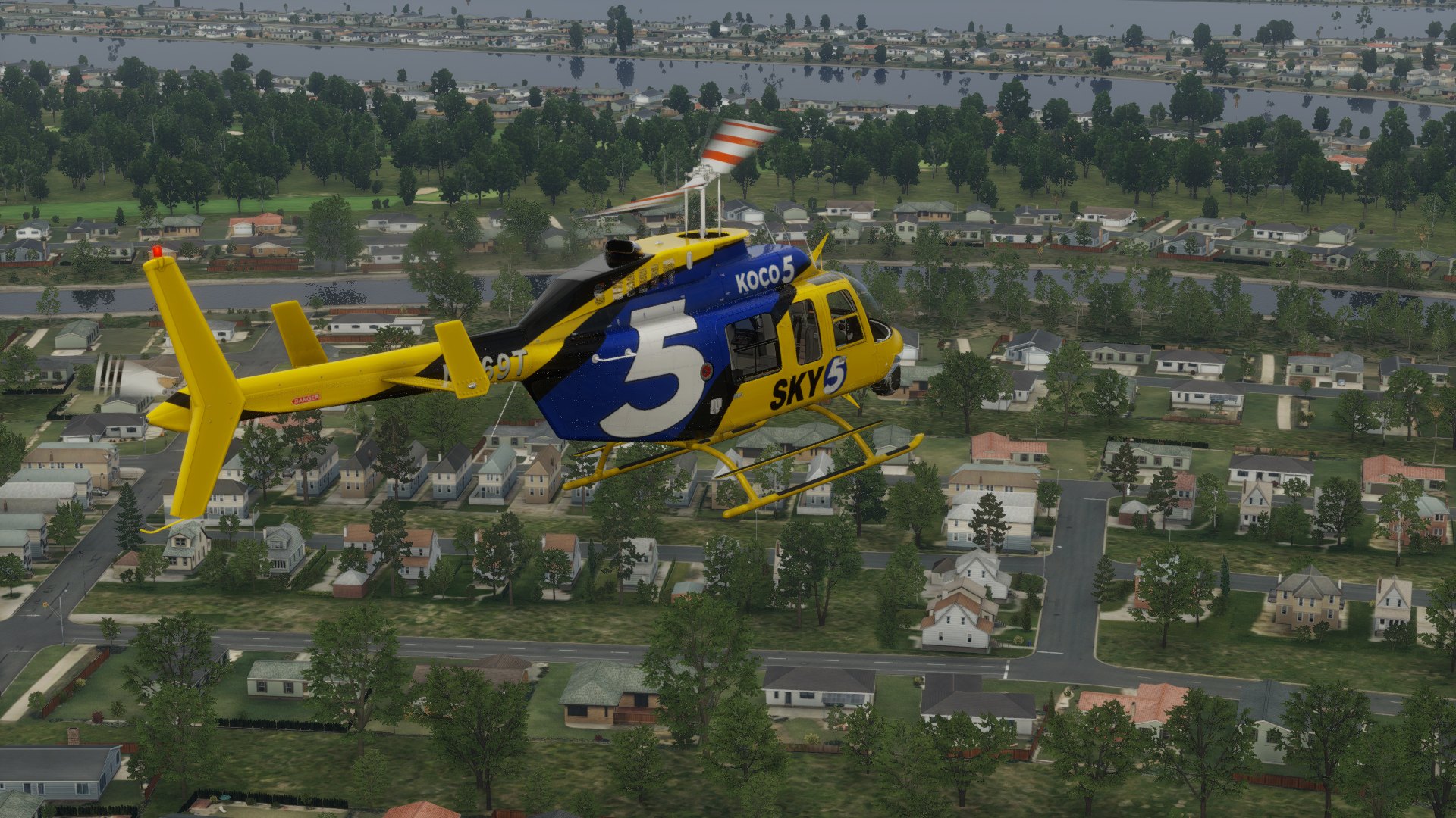 Cowansim Bell 206L3 KOCO-TV Sky 5, circa 2025 - CowanSim Liveries - X ...