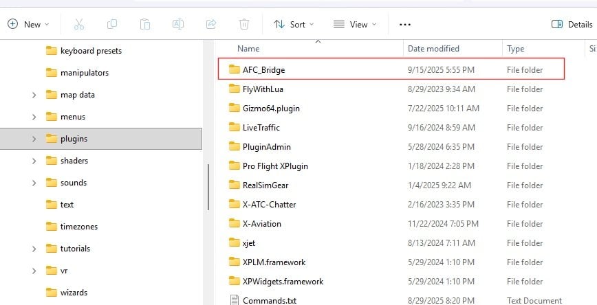 X-plane 11 AFC_Bridge folder - XP11 General discussion - X-Plane.Org Forum