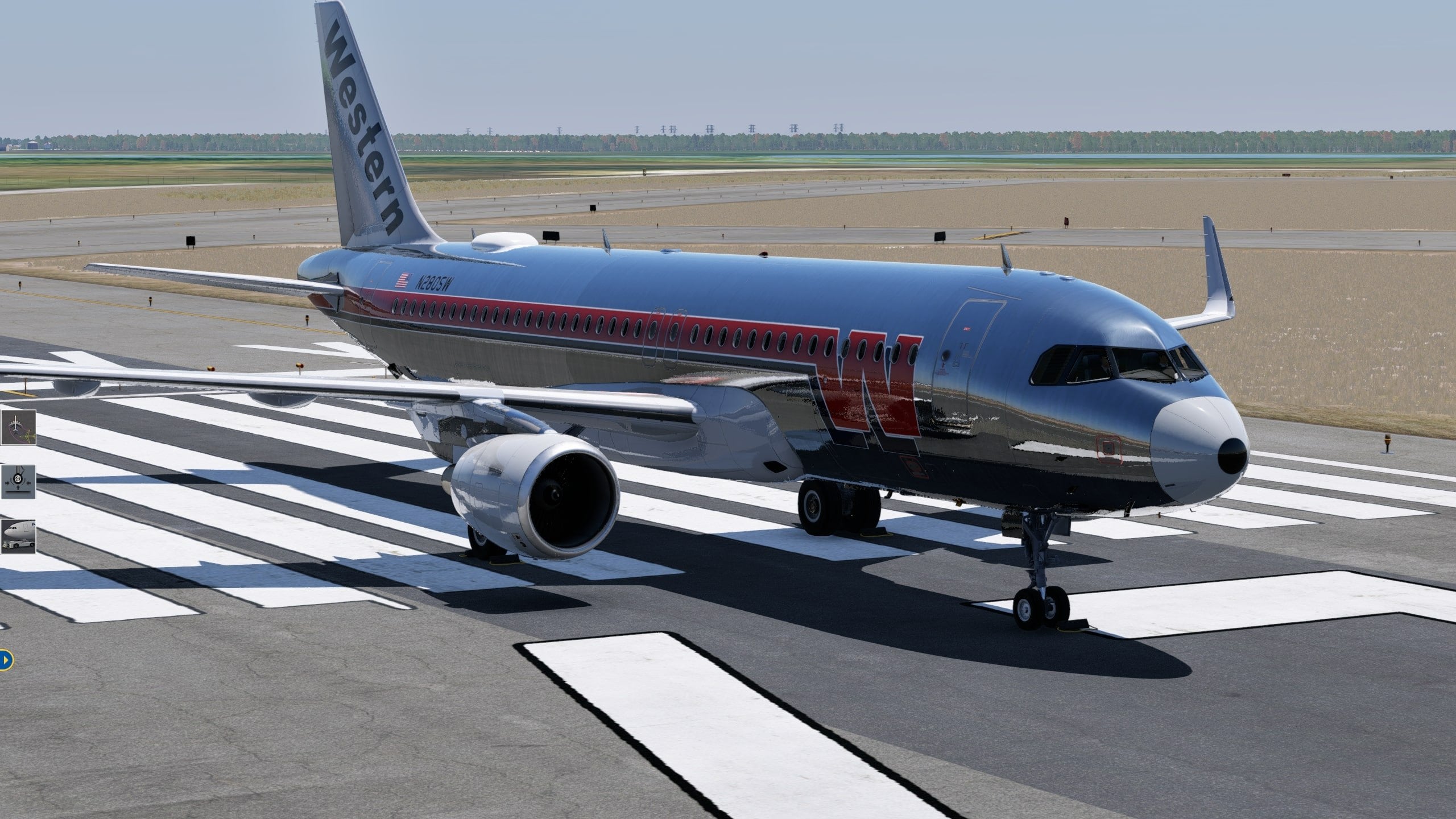 Toliss A320 Western Airlines Livery bare Metal (CFM Mod) - Toliss A320 ...