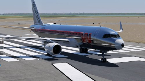 Toliss A320 Western Airlines Livery bare Metal (CFM Mod) - Toliss A320 ...