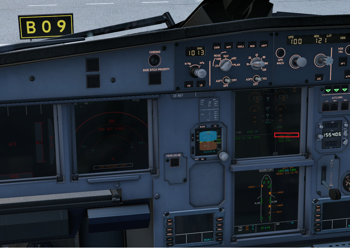 A320neo (ToLissA320_V1p2p1) - LAND ASAP warning - Airbus A320 Neo / Ceo ...