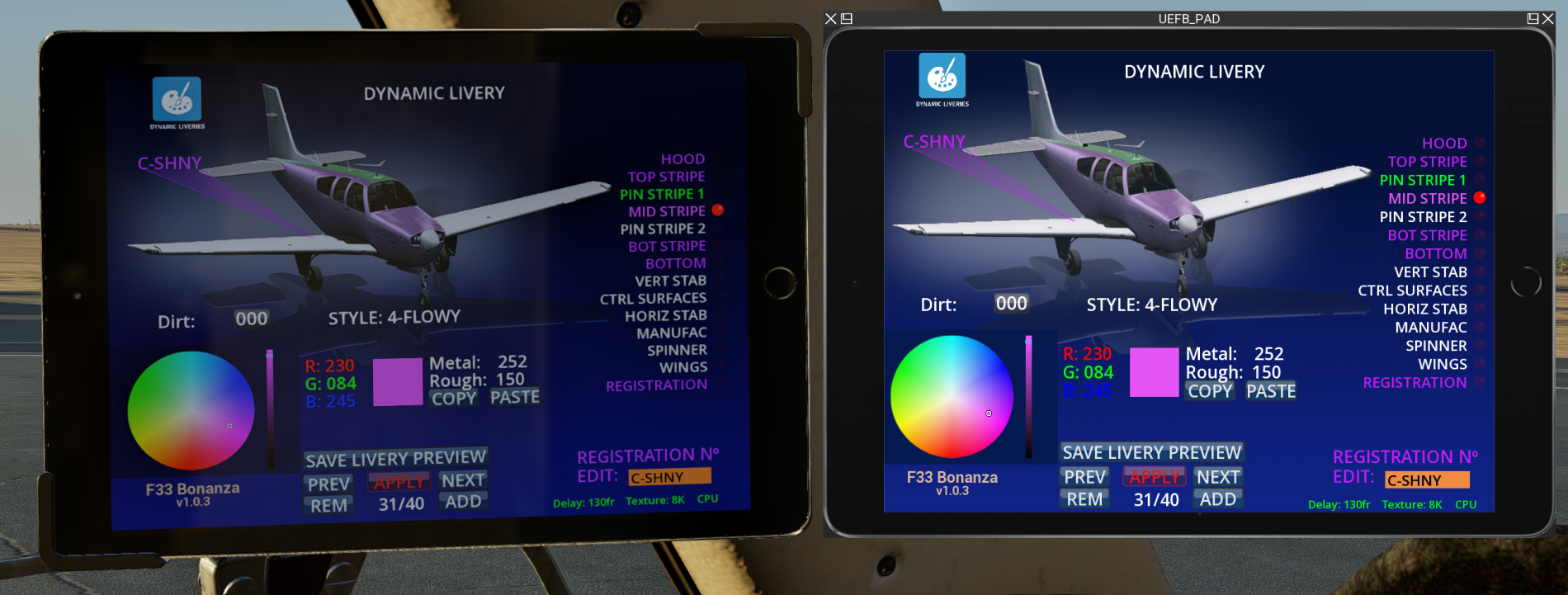 Problem with dynamic livery editor - Thranda F33A Bonanza - X-Plane.Org ...