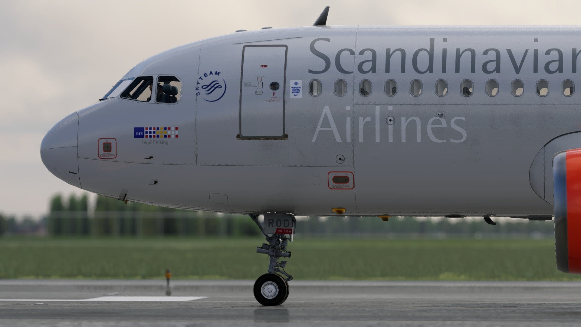 Toliss A320Neo SAS Scandinavian airlines SE-ROD SkyTeam logo - Toliss ...