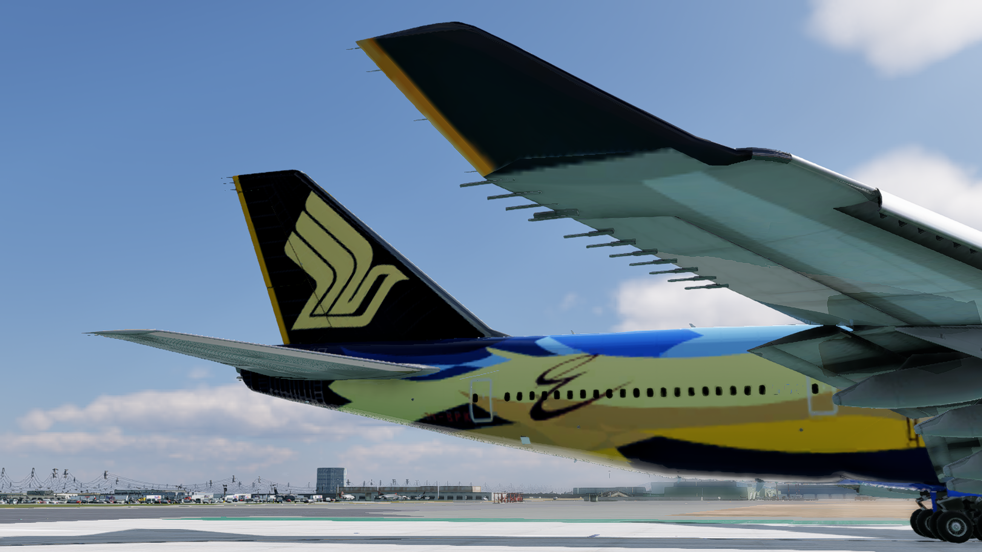 Singapore Airlines 747-400 "Tropical" 9V-SPK&SPL Sparky ( With ...