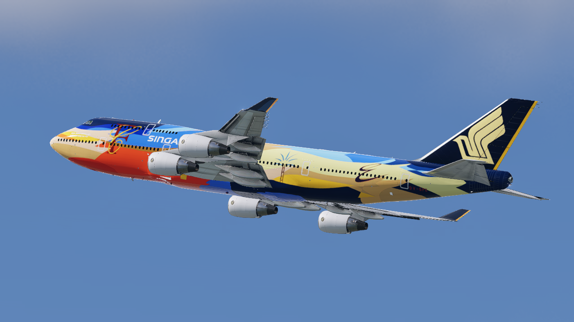 Singapore Airlines 747-400 "Tropical" 9V-SPK&SPL Sparky ( With ...