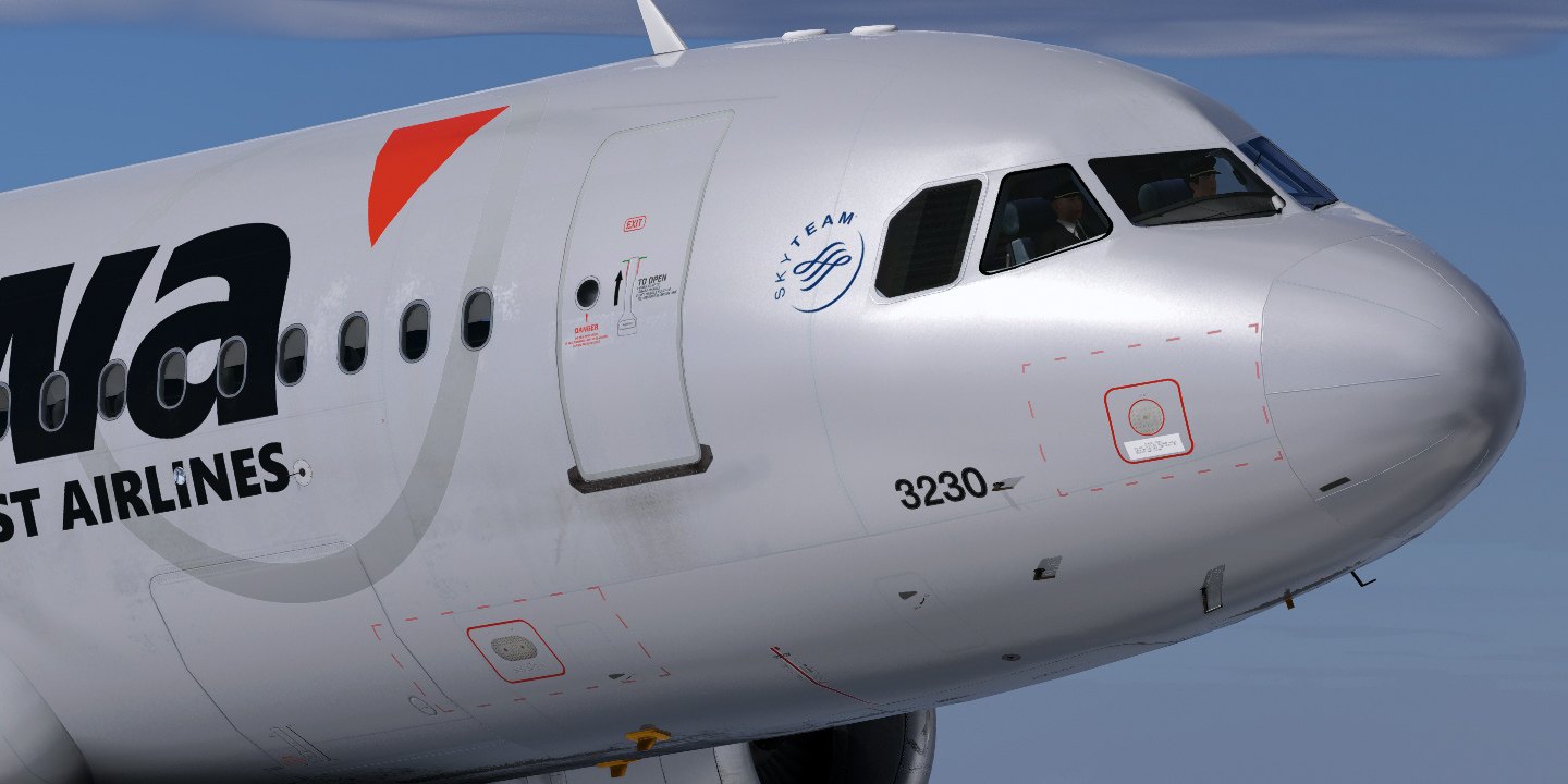 Toliss A320-200 (CEO) Northwest NWA Silver twin pack - UHD 8K & 4K ...