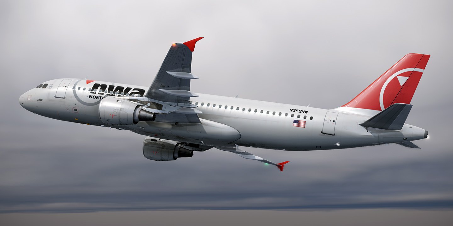 Toliss A320-200 (CEO) Northwest NWA Silver twin pack - UHD 8K & 4K ...