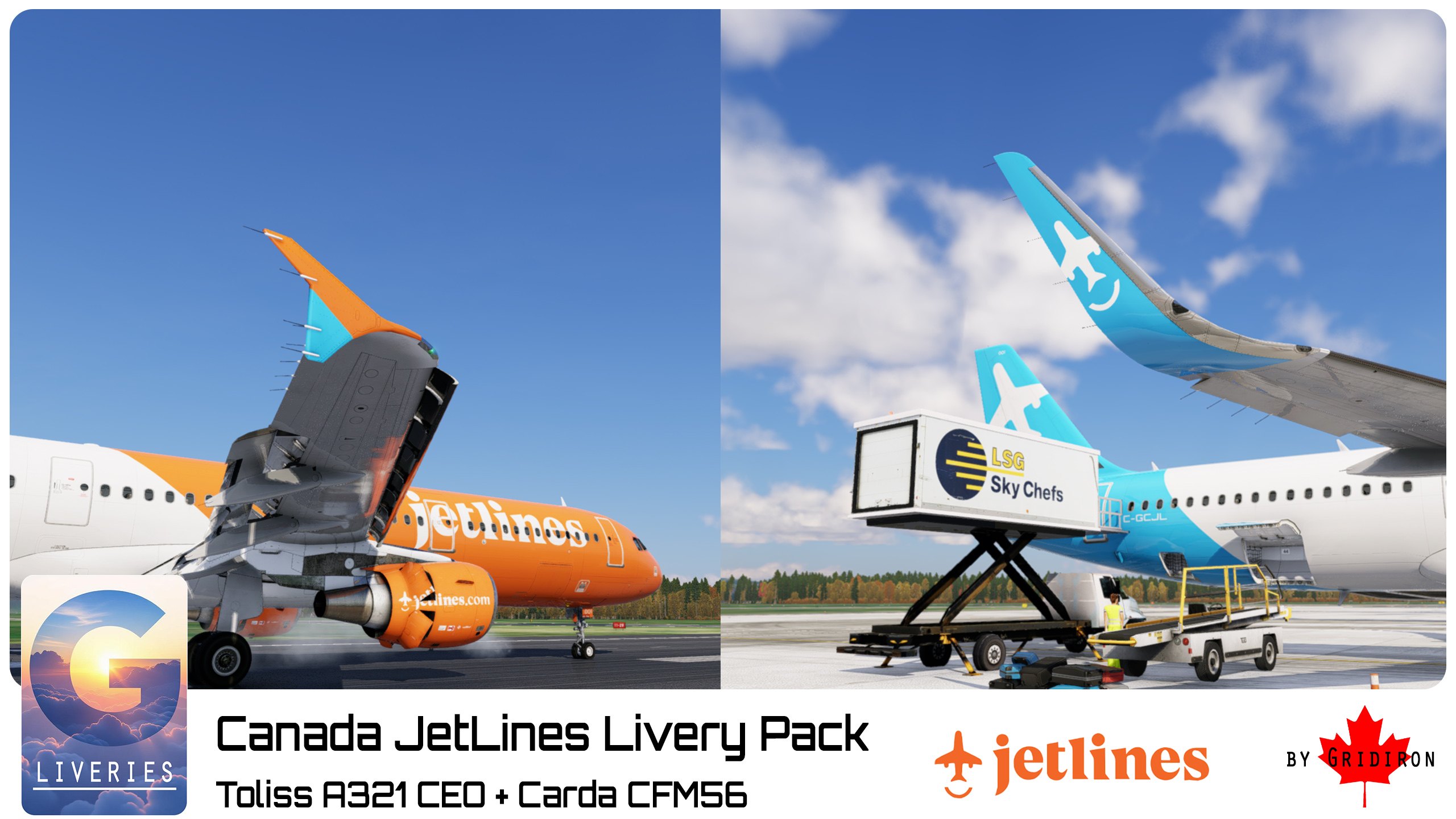 Canada JetLines Livery Pack [4K for Toliss A321 CEO + Carda Engines] v1 ...