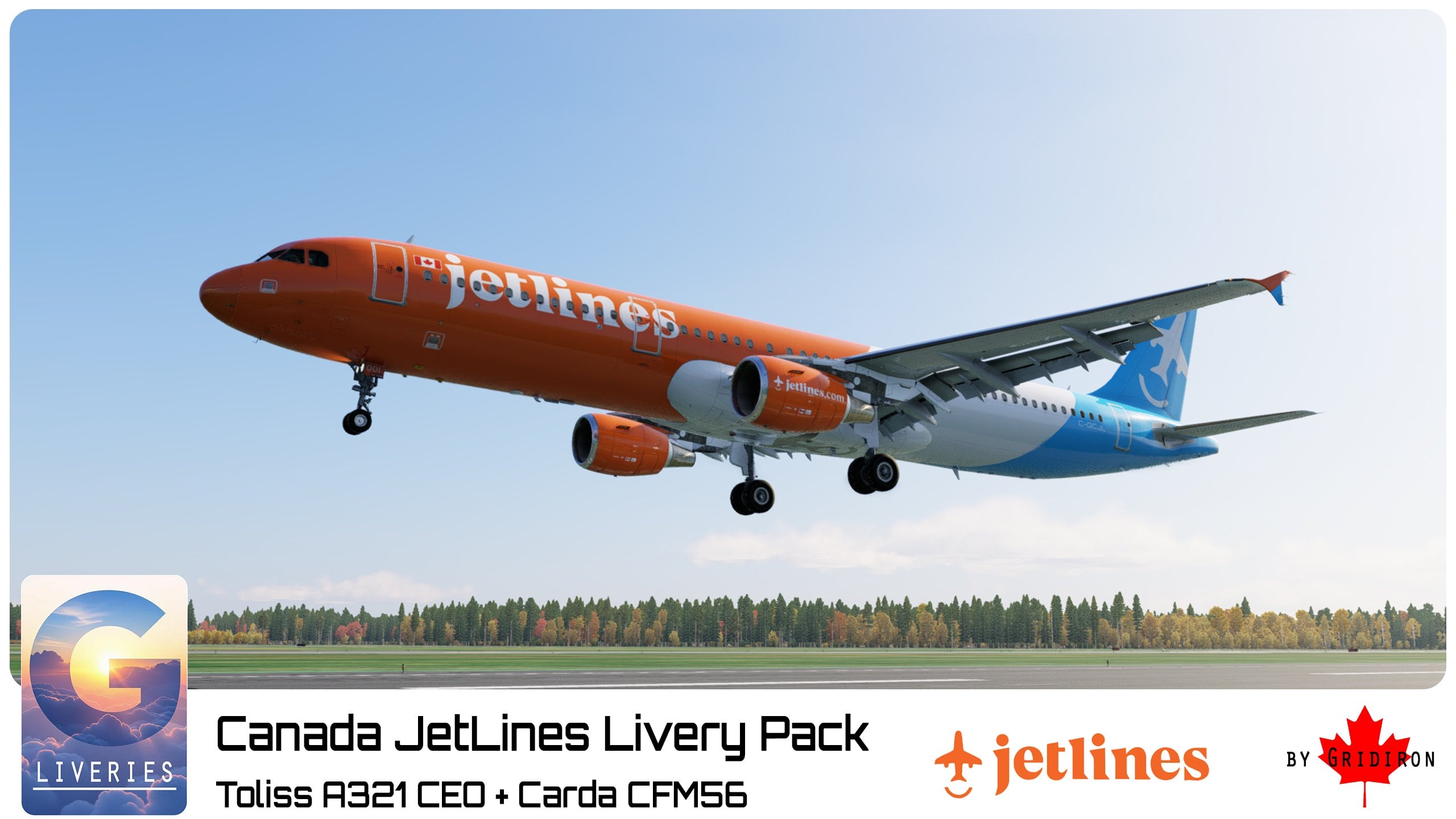 Canada JetLines Livery Pack [4K for Toliss A321 CEO + Carda Engines] v1 ...