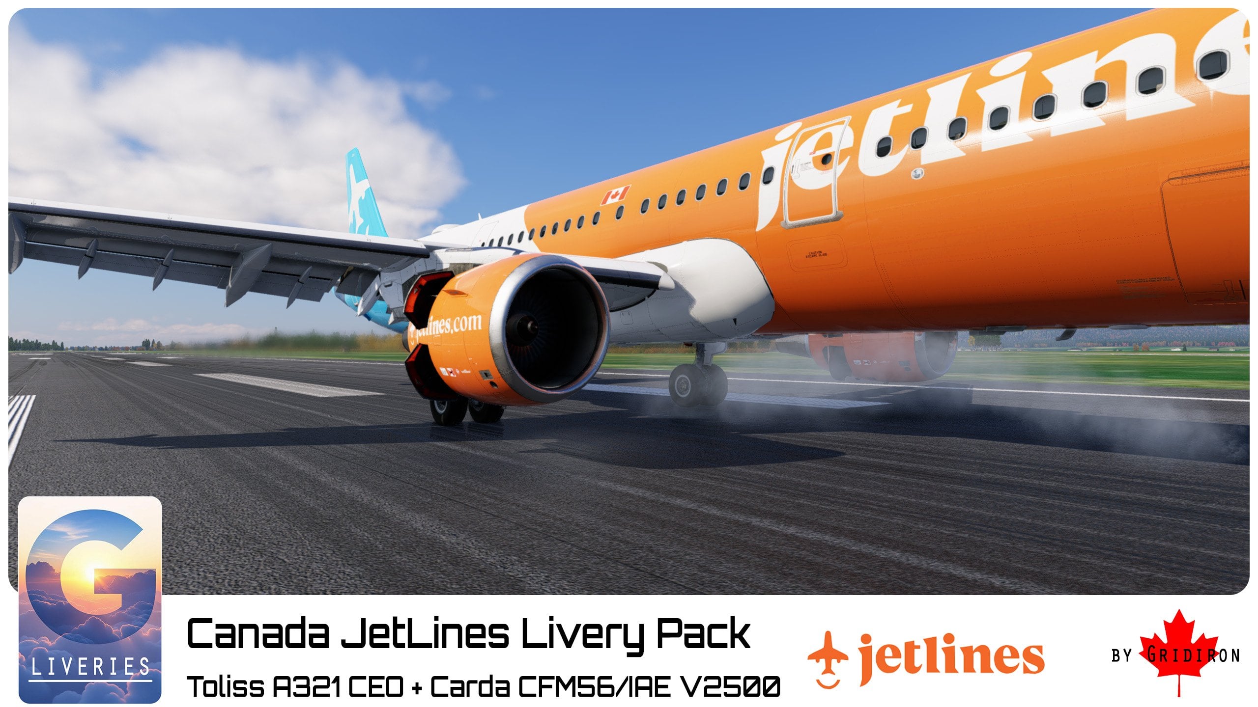 Canada JetLines Livery Pack [4K for Toliss A321 CEO + Carda Engines] v1 ...