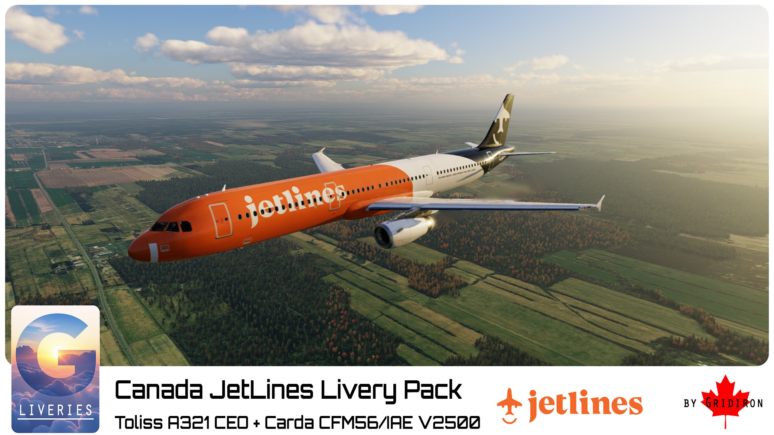 Canada JetLines Livery Pack [4K for Toliss A321 CEO + Carda Engines] v1 ...